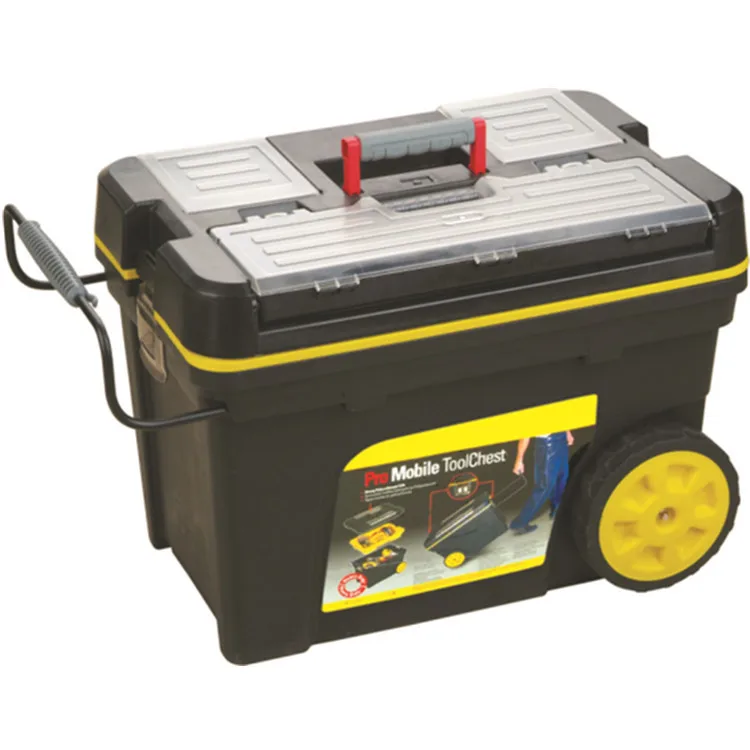 Handle And Wheels Portable Outdoor Plastic Tool Box - Buy Plastic ...