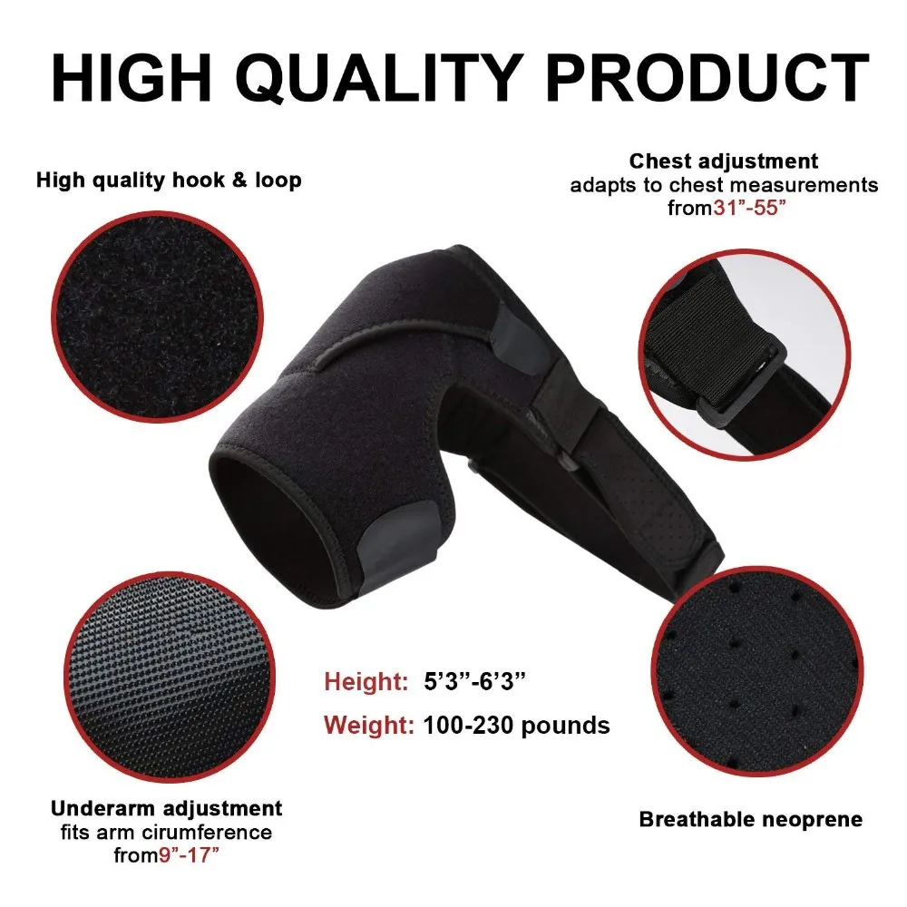 Custom Adjustable Right Left Shoulder Support Brace Sports Basketball ...