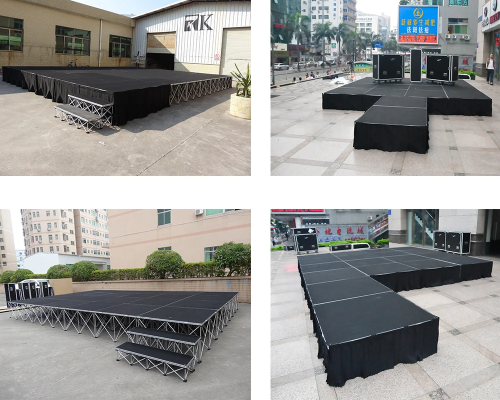 Exhibition Lighting Raised Floor,Portable Glass Platform Stage For ...