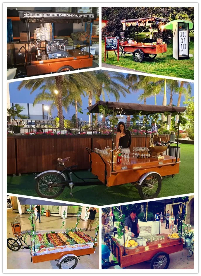 High Load Capacity Three Wheel Coffee Bike - Electric Tricycle