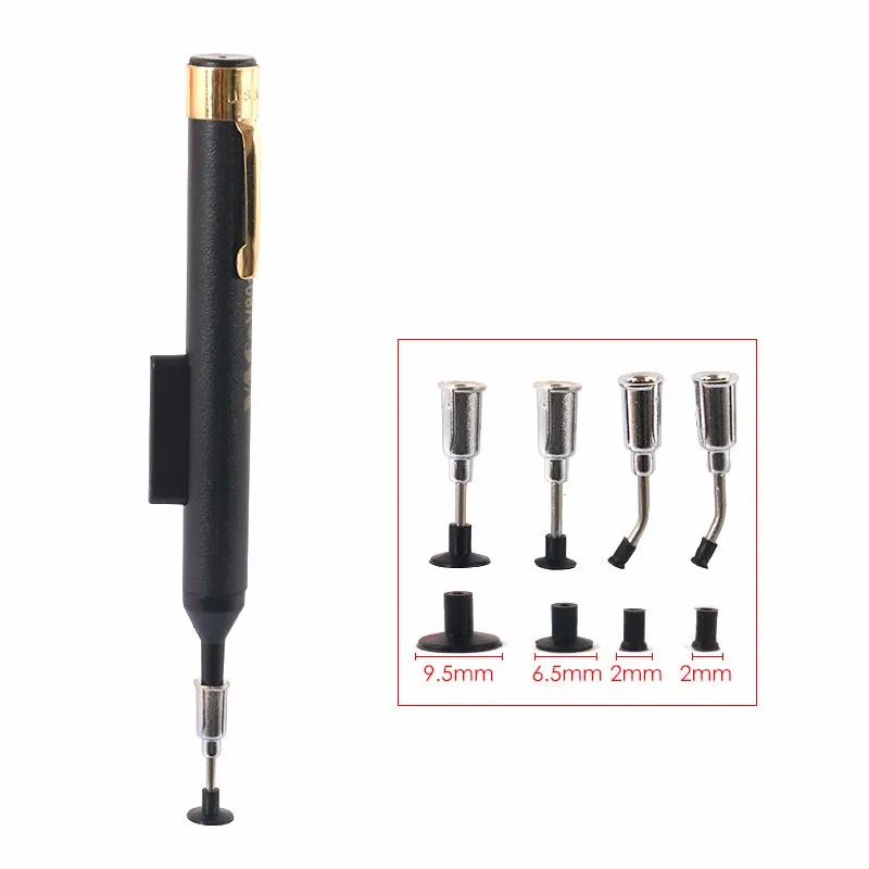 Anti-satic Ic Pick-up Vacuum Sucker Pen + 4 Suction Headers For Bga Smd ...