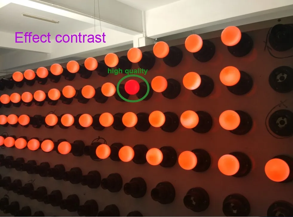 Small Size Ball Color Christmas Decoration Red Light Led Bulbs Red Bulb ...