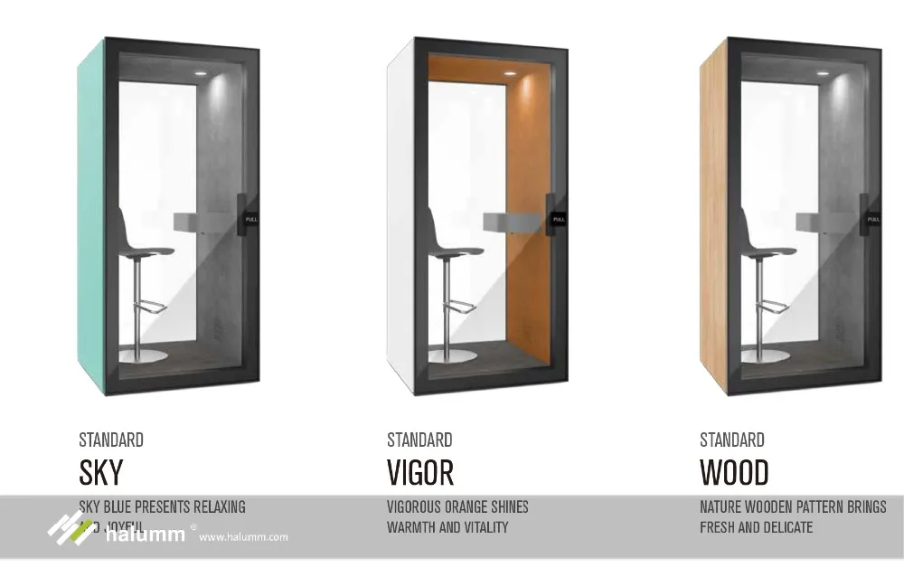 Soundproof Metal Telephone Booth - Privacy & Convenience