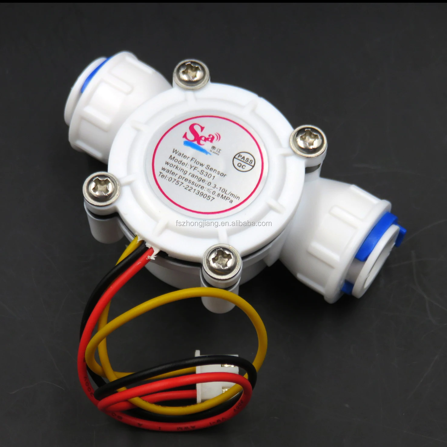 SEA STOCKED MODEL YF-S301 FOOD GRADE PLASTIC WATER FLOW SENSOR 3/8 PIPE ...