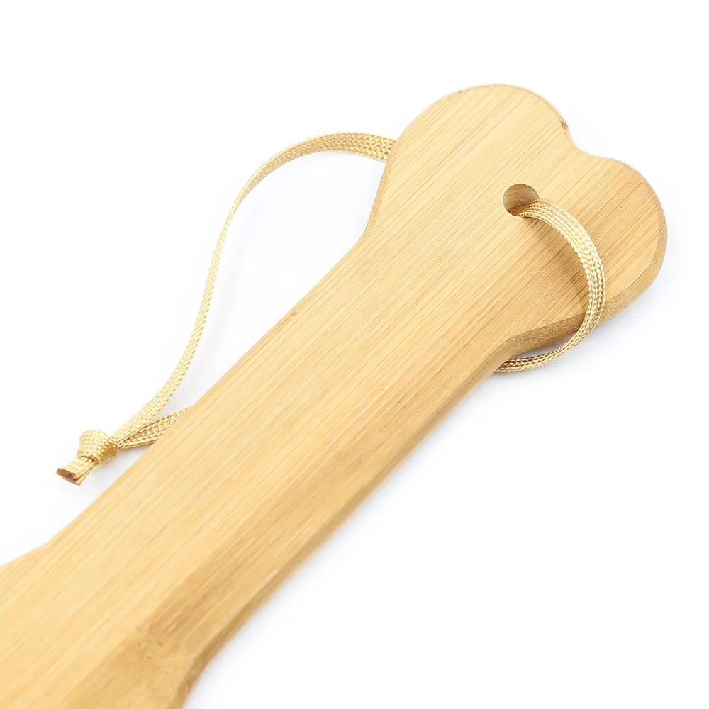 Heart-shaped Imprint Bamboo Spanking Paddles - BDSM Toys