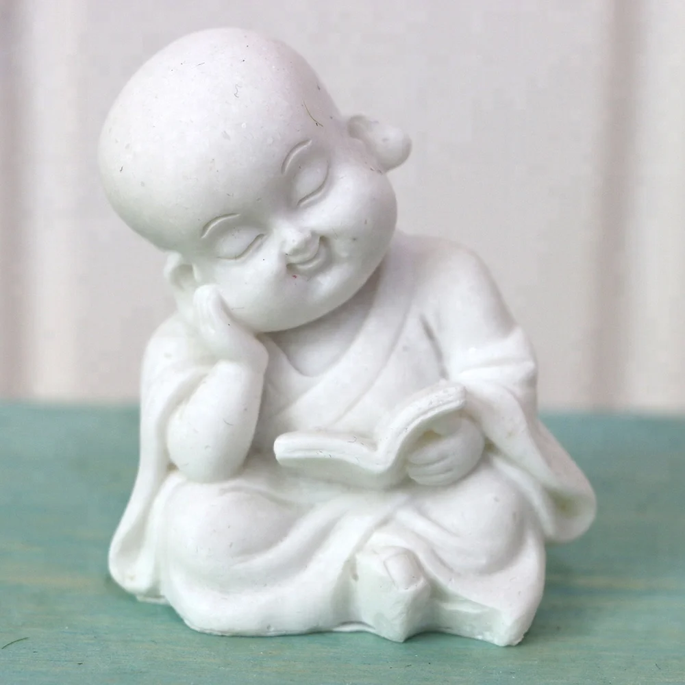 Baby Buddha Statues Laughing Sculptures Mini Joyful Monk