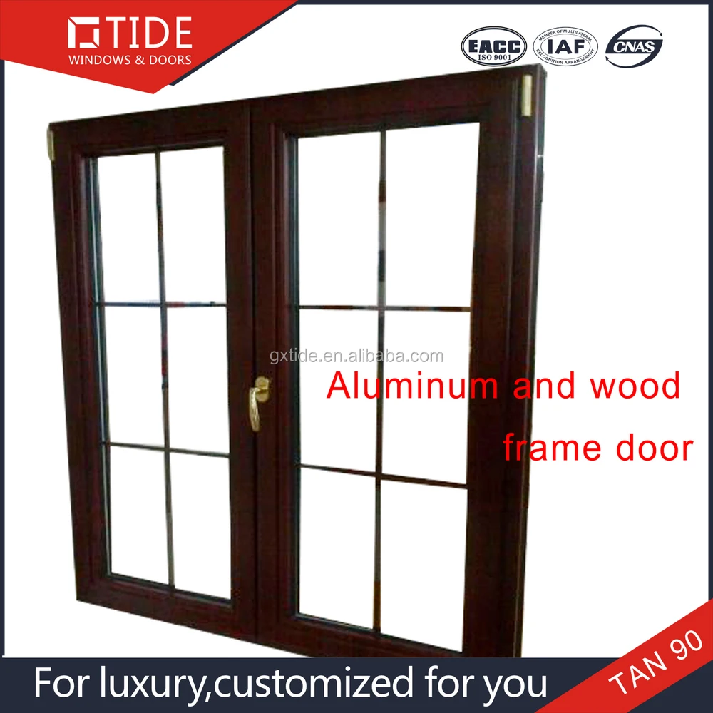 Aluminum Cladding Wood Window Grills/solid Wood Aluminum Frames Window ...