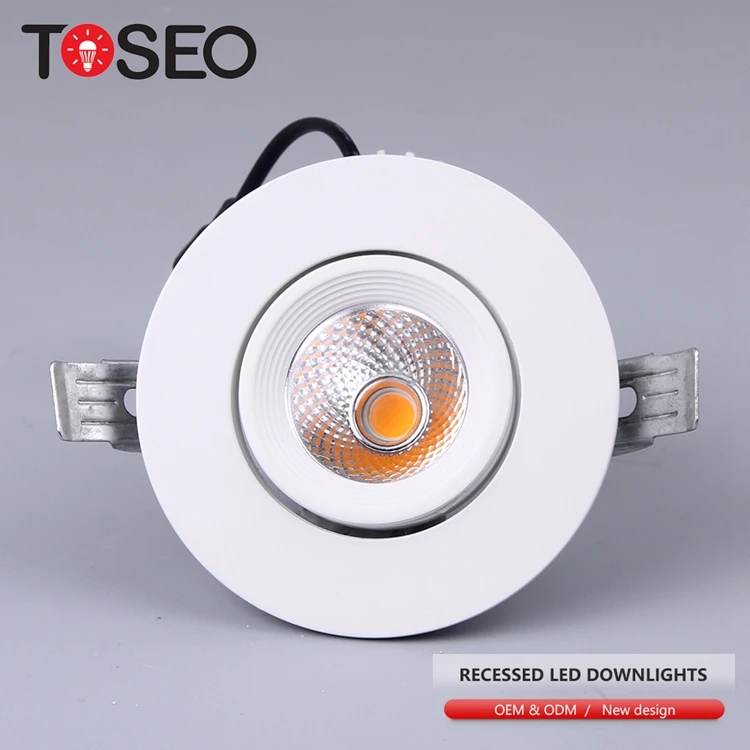 White 10w Gimble Til Moveable Aluminum Recessed Led Downlight ...