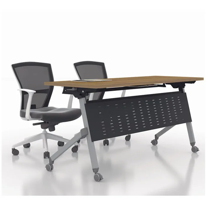 Foldable Commercial Use Folding Training Table With Wheels - Buy ...