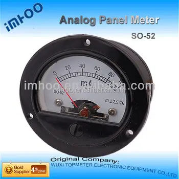 Round Moving Coil Dc Ammeter So-52 Inductive Amp Meter - Buy Inductive ...