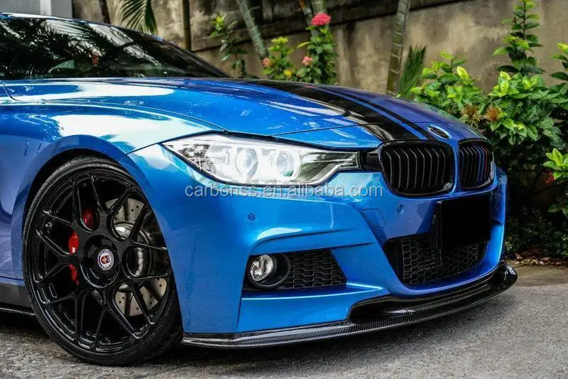 Carbon Fiber M Sport Design Front Splitter Lip Diffuser For Bmw 3 ...