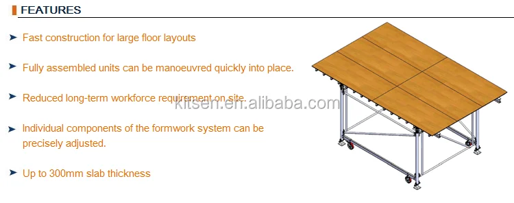 Steel Table Or Flying Form Systems Widely Used In Construction Projects ...