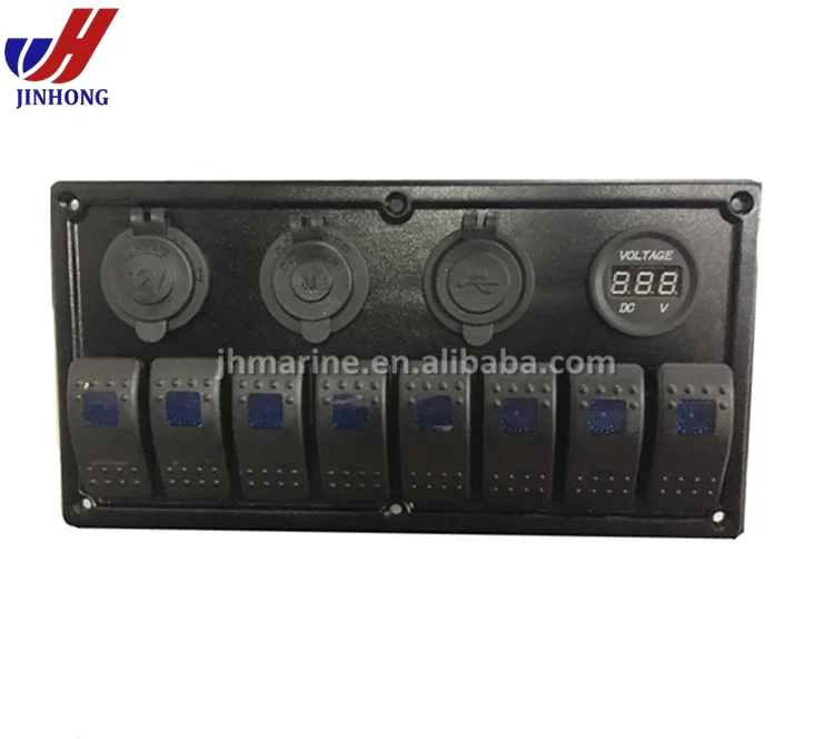 Waterproof 12v Rocker Switch Panel Marine Motorhome With Usb Socket ...