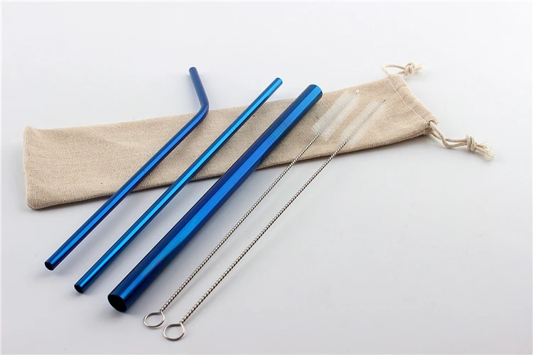 Promotional Metal Inox Stainless Steel Recycle Drinking Straws Set With ...