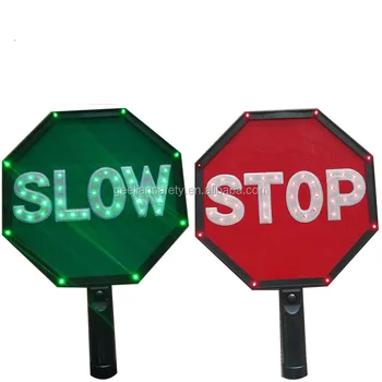 High Light Led Traffic Go Stop Hand Held Road Sign Led Road Warning ...