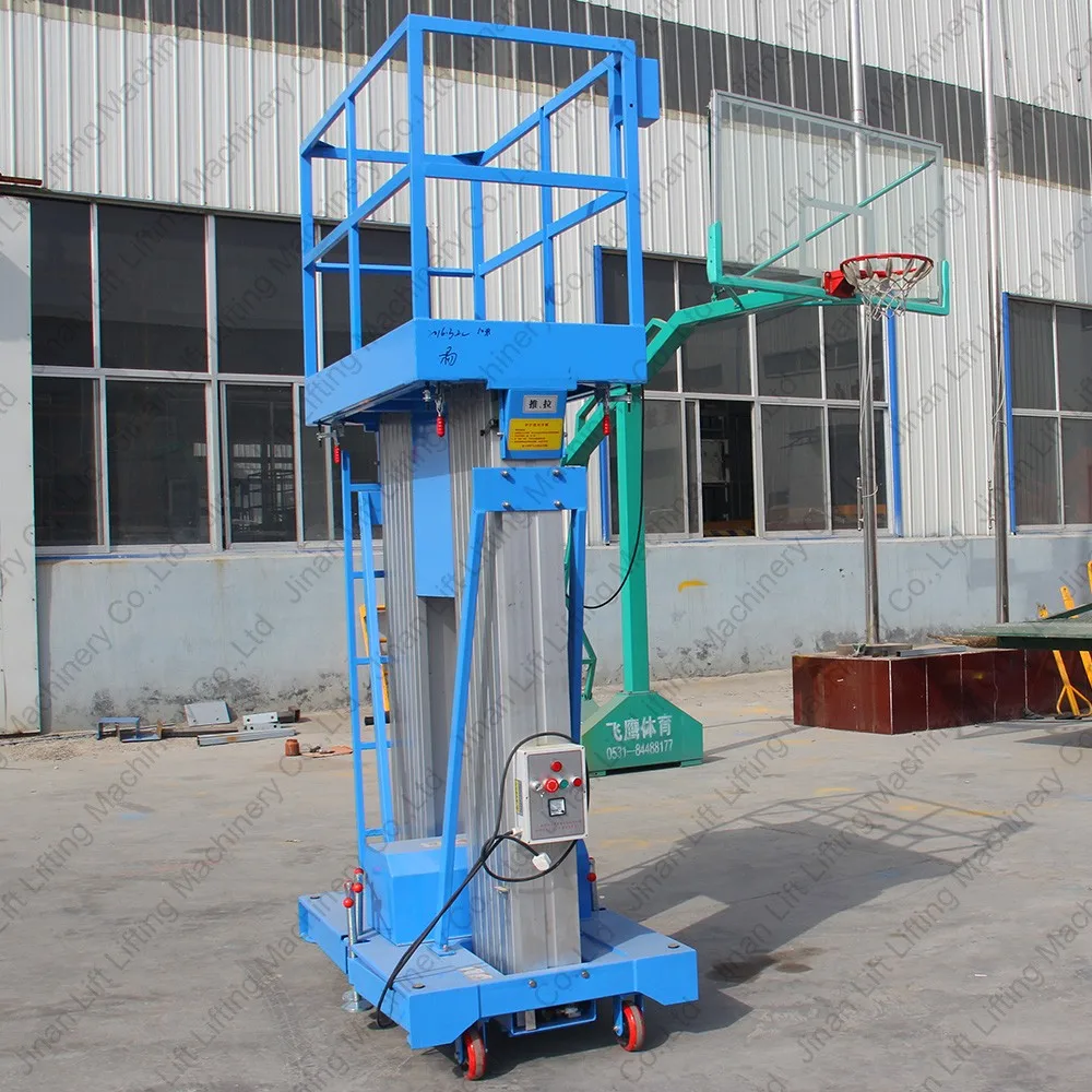 10m Climbing Ladder Mobile Telescopic Man Lift Platform For 1 Person ...