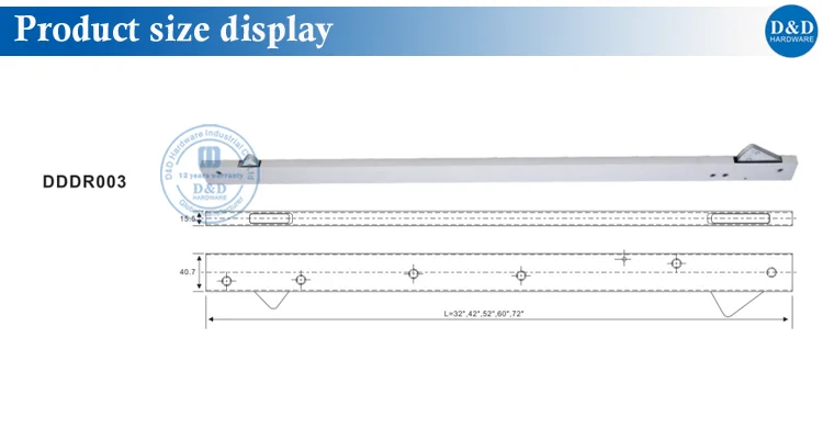 Stainless Steel Door Coordinator for Double Doors - D&D