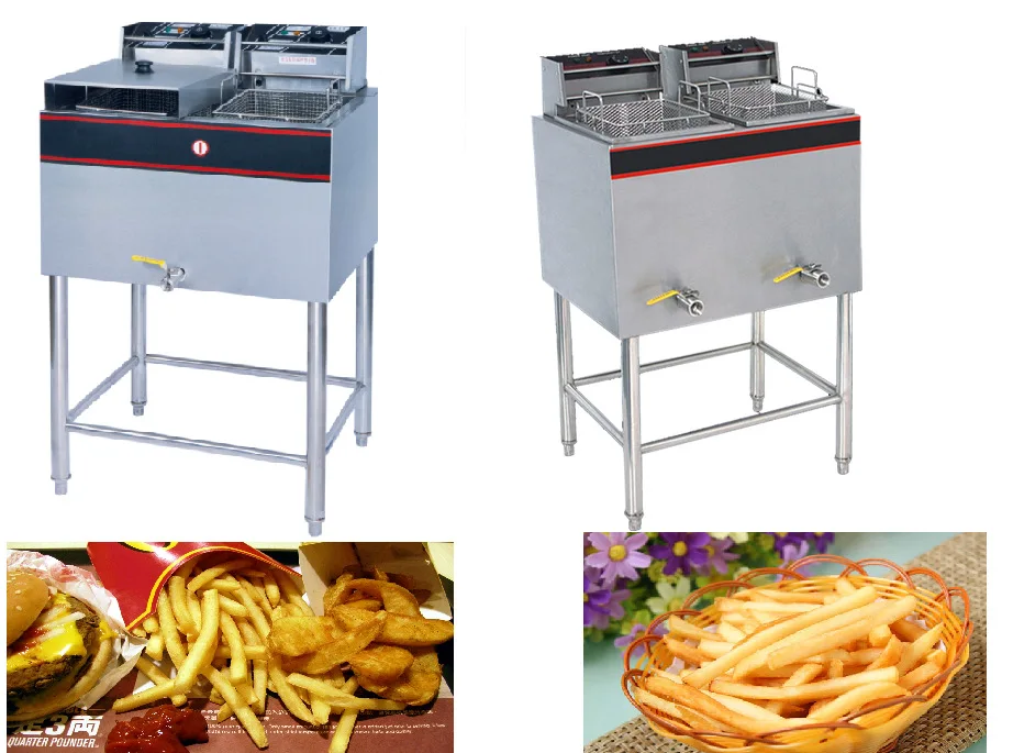 Professional Manufacturing Commercial Electric Double Fryer - Buy ...