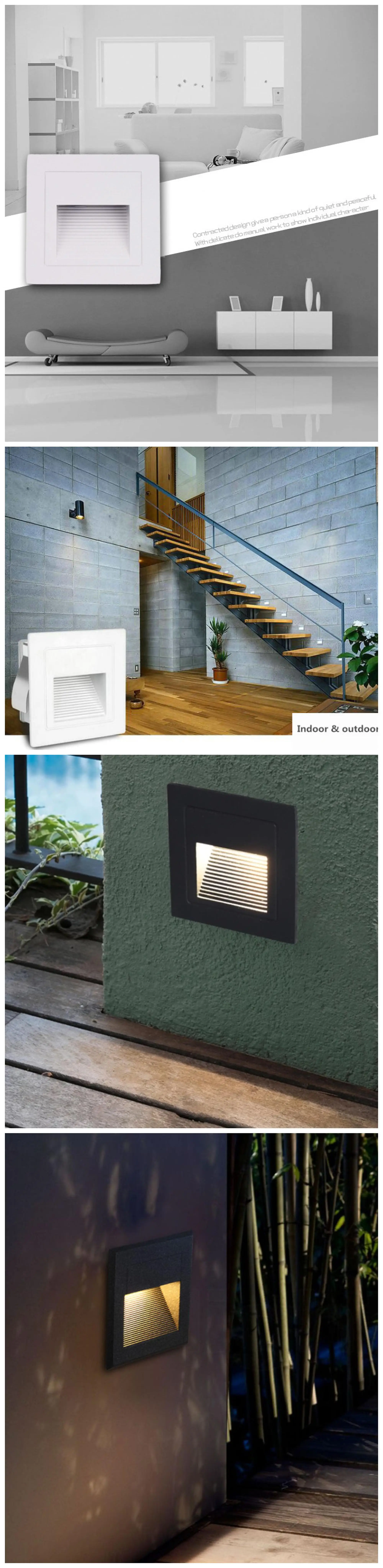 Black White Ip66 Outdoor 3w Modern Lamp Lighting Led Footlight For ...