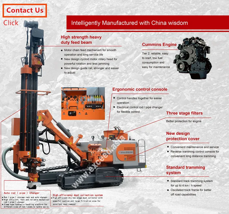 Apcom Zega D355rhs Rotary Core Mini Rock Drilling Rig Tamrock Auger ...