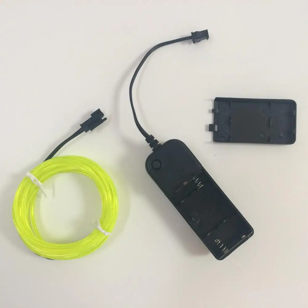 Neon Glowing Strobe Electroluminescent Wire Kit 3 Meter With Car ...