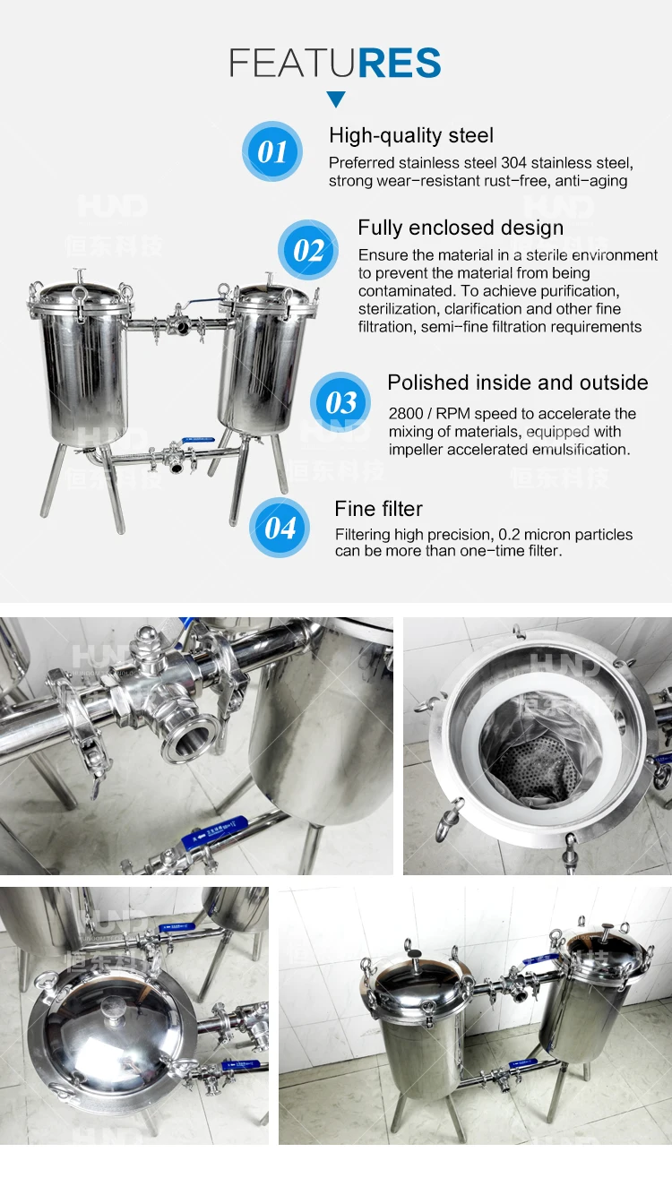 High Quality Double-barrel Filter/ Duplex Filter For Milk / Wine ...