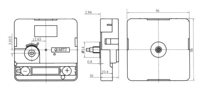 M2188 Wall Clock Movement - Precision Quartz Mechanism