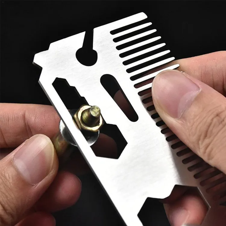TONI&GUY Metal Hair Beard Comb with Bottle Opener - Multi-Purpose Tool