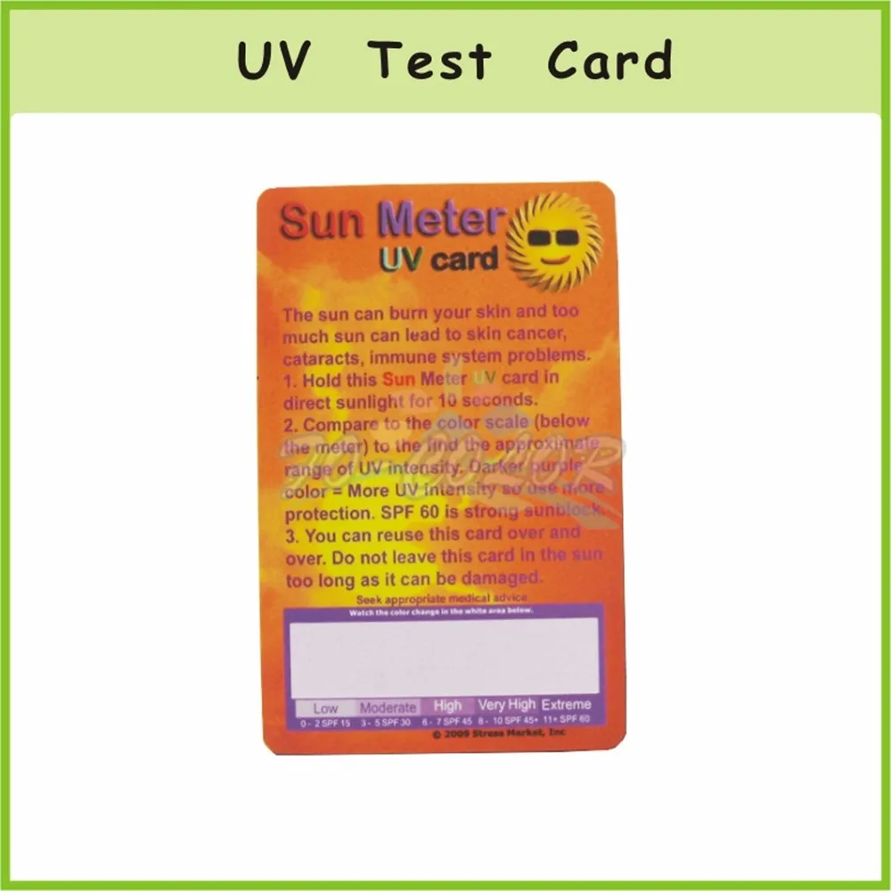 Smart Custom Summer Paper Printed Uv Testing Card /uv Indicator Card ...