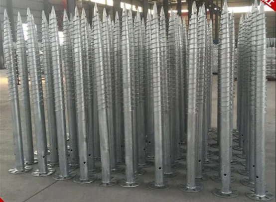Galvanized Earth Metal Ground Screw Anchor - High Load Capacity