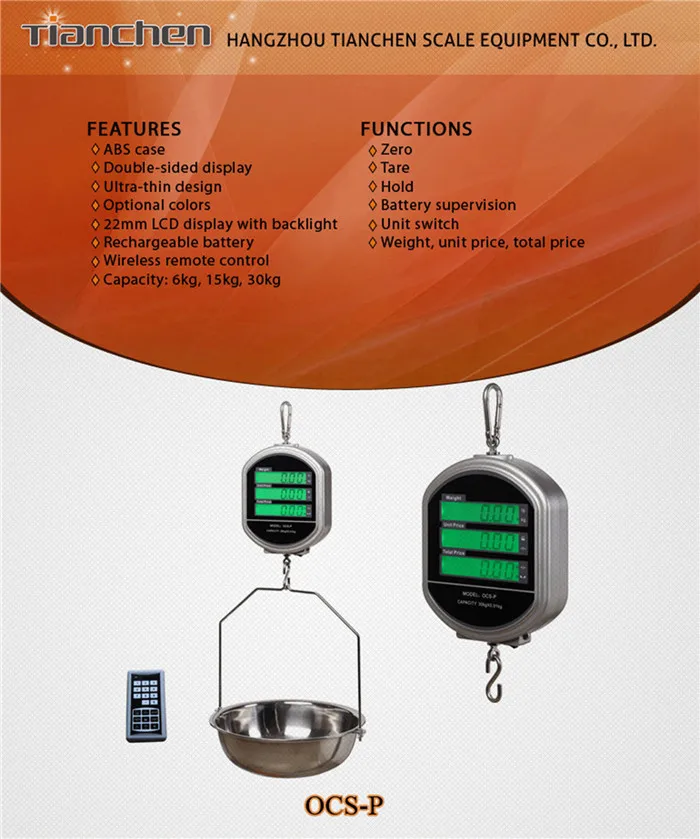 Double Side Lcd Fruit Vegetable Hanging Weighing Scale - Buy Fruit ...