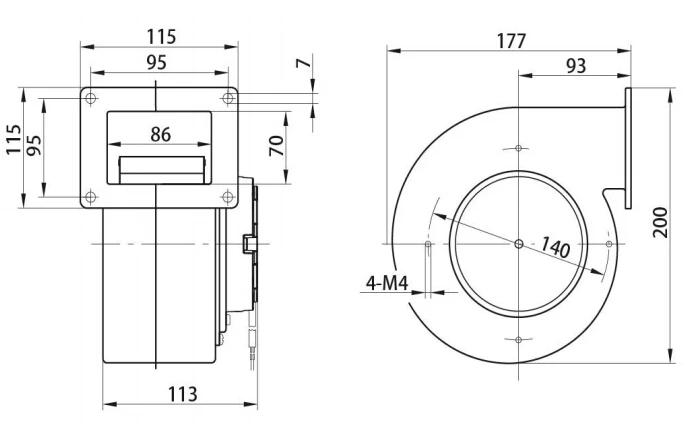 0-10v Pwm Control 230v Small Ec Centrifugal Blower Fan Single Inlet ...