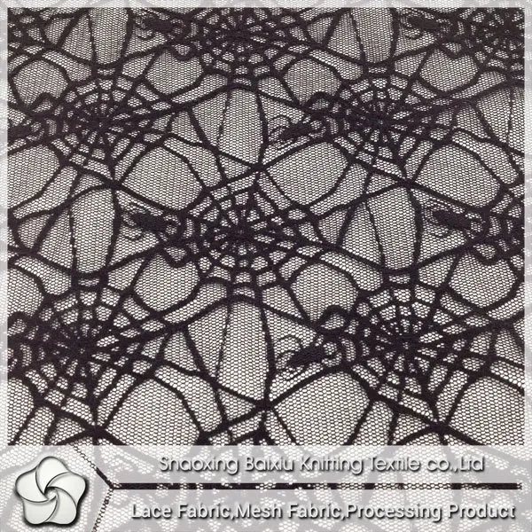100% Black Nylon Spider Web Lace Fabric For Table Cloth - Buy Spider ...