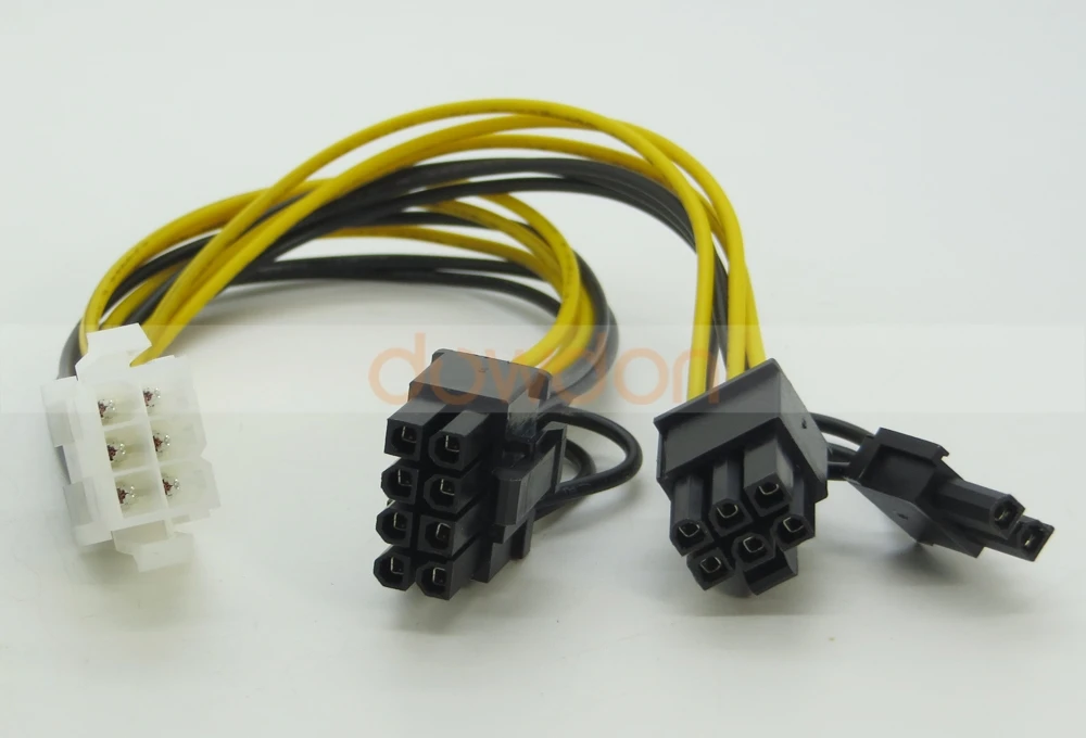 Pci-express 6 Pin To 2 X 8 Pin (6+2) Video Card Y-splitter Adapter ...