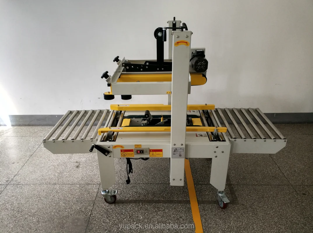 FXJ-6050 Semi Automatic Tape Sealer with Top&bottom Belt Drive