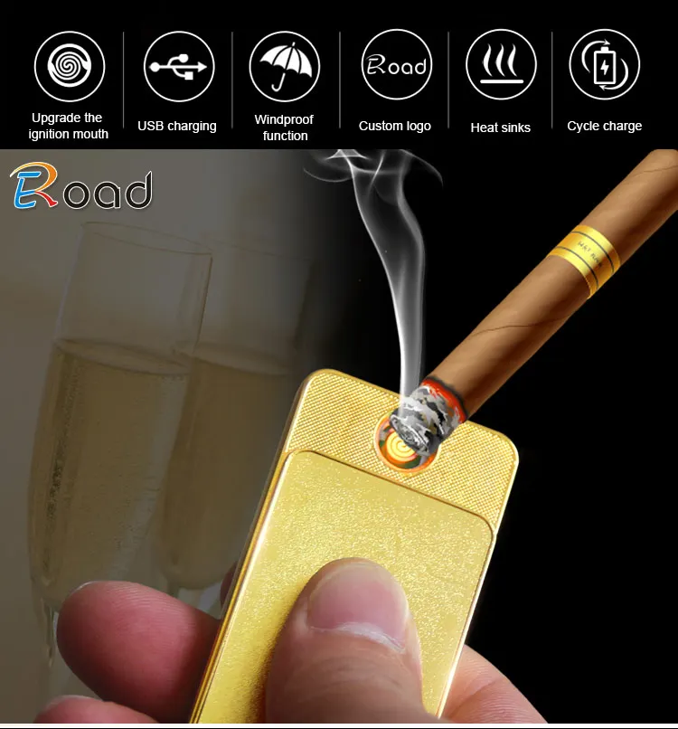 Eroad Nifty Windproof Flameless Rechargeable Electronic Slide USB ...