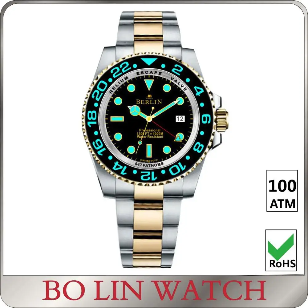 Automatic Winding Deep Diver Watches 100atm/1000 Meters Water ...