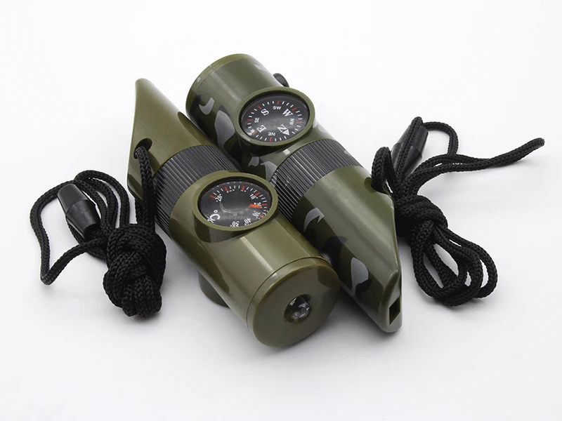Abs 7-in-1 Multi-functional Emergency Survival Whistle With Lanyard ...
