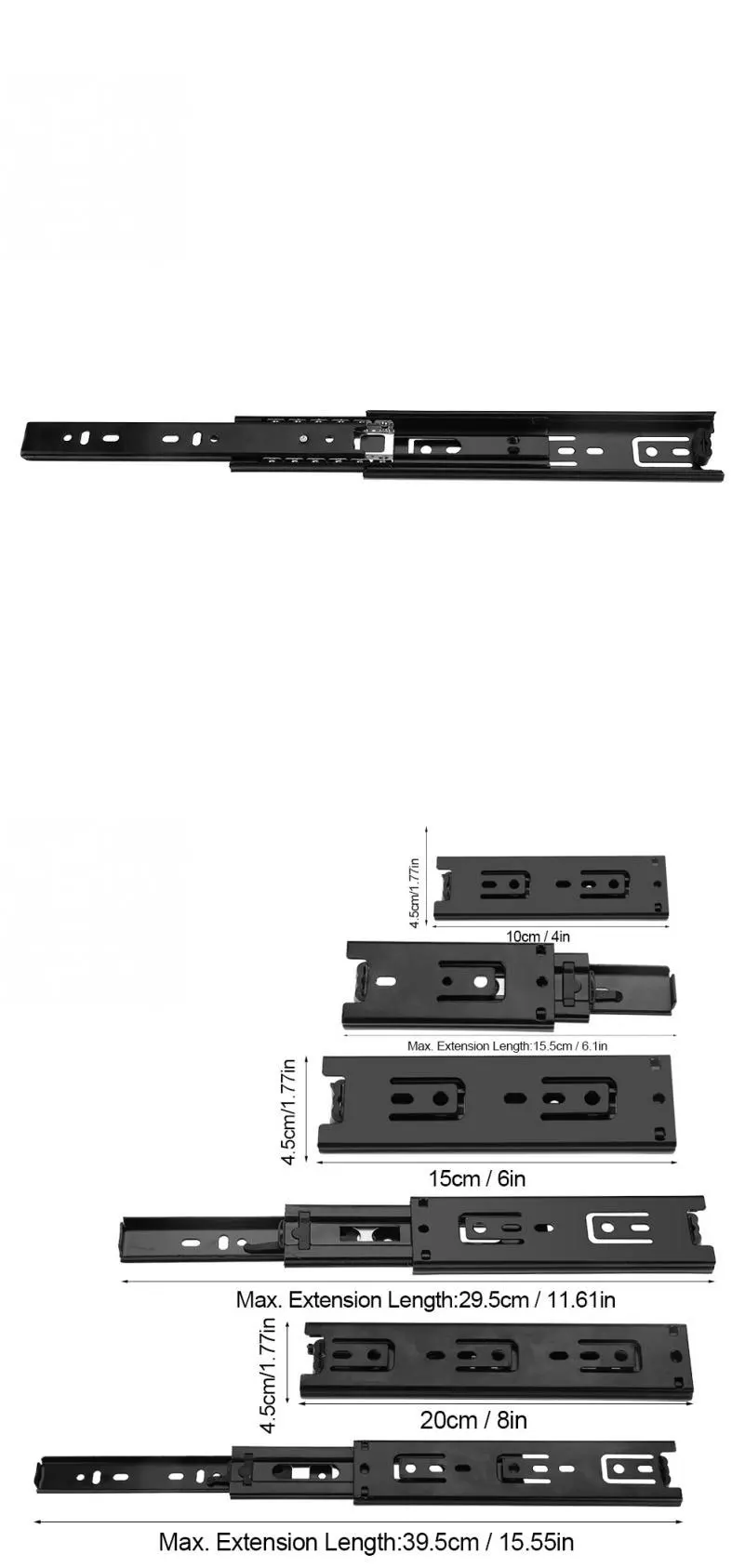 Mini Short Drawer Slides - Full Extension Guide Rail