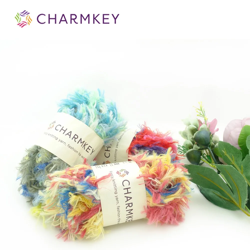 Charmkey Polyester Feather Eyelash Yarn - Fancy Knitting