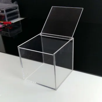 Clear Acrylic Square Box With Flipping Lid - Buy Clear Acrylic ...