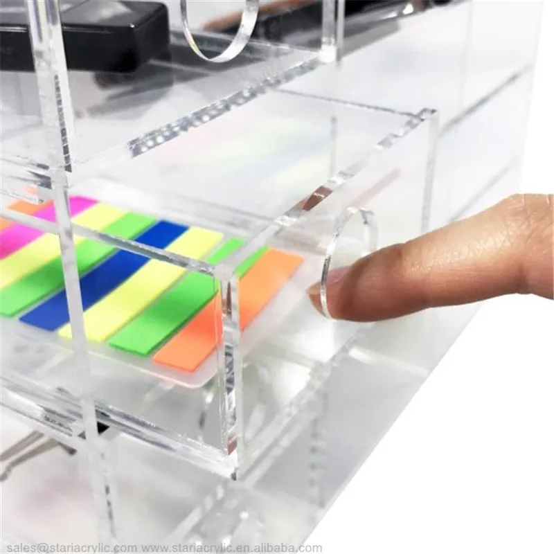 Clear Acrylic Storage Containers Design Acrylic 4-shelf Office Supply ...