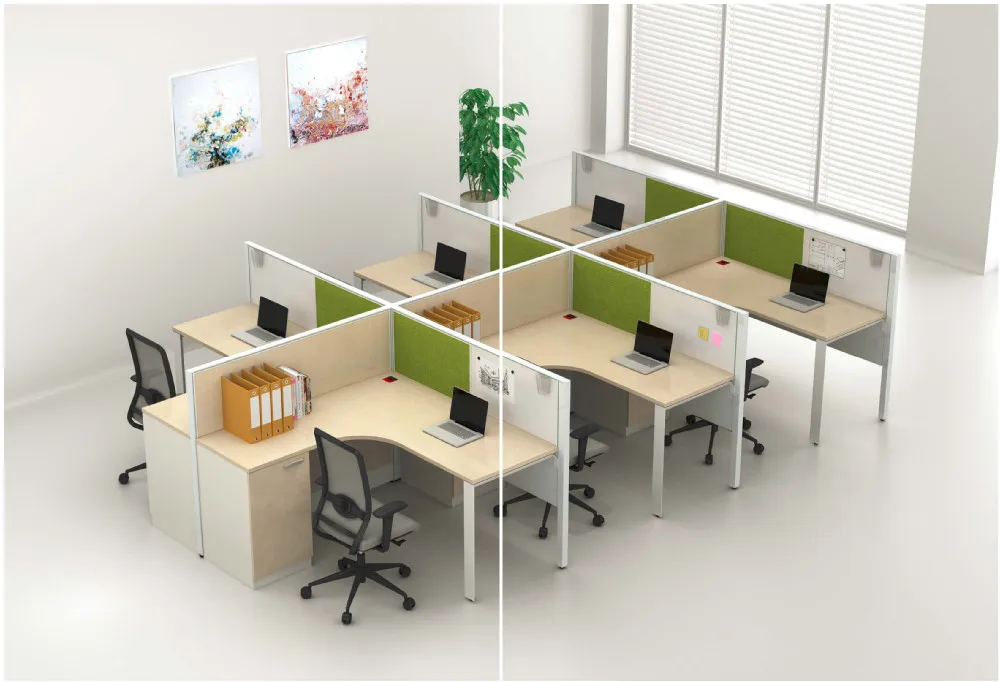 3 Person Office Workstation / Office Furniture / Counter / Workstation ...