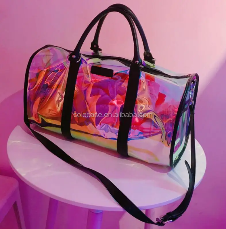 Large Clear Holographic Duffel Bag See Through Weekend Bag Buy Holographic Waterproof Large