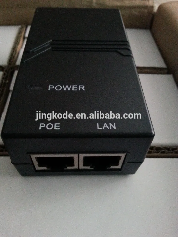 48v 0.32a Ieee802.3at / Ieee 802.3af Poe Adapter Injector Power Over ...