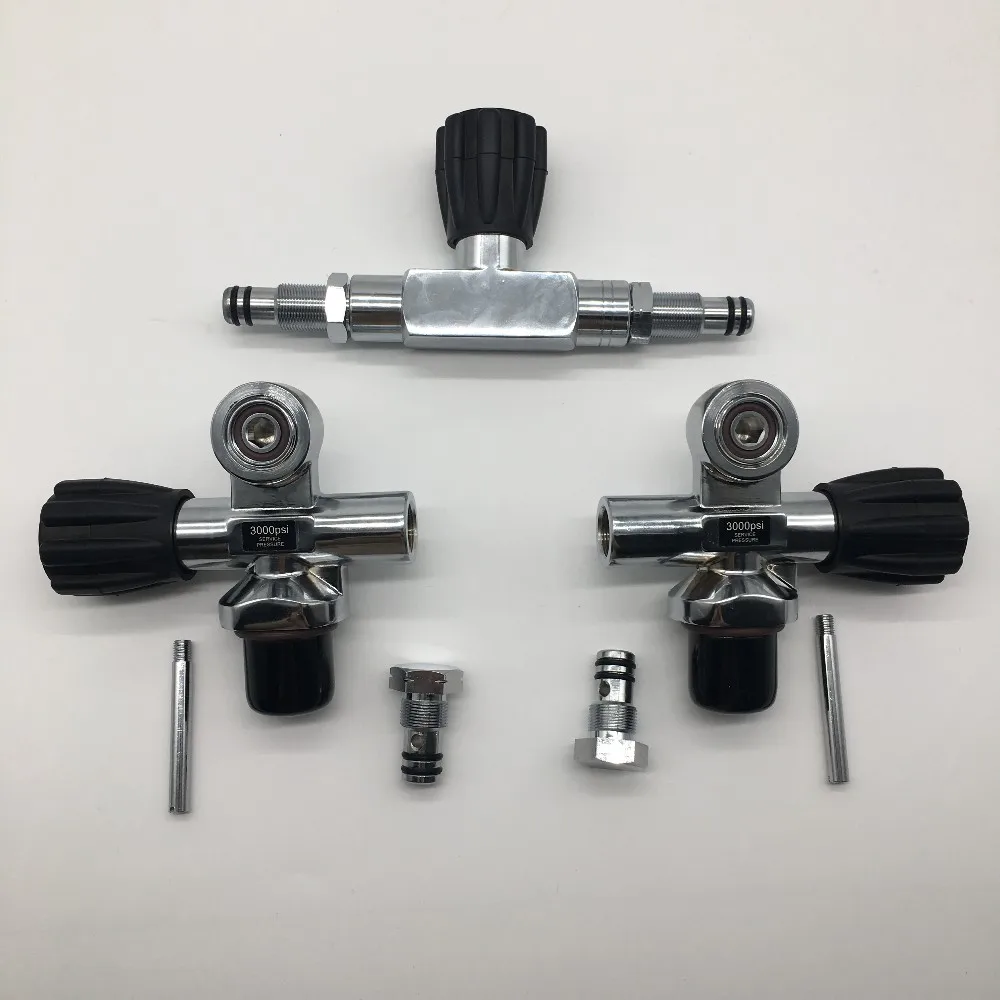 Double Tank Dual Valve Manifold for Scuba Diving - H Valve Scuba