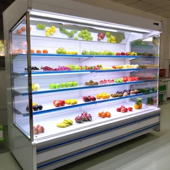 Supermarket Refrigerated Fruit Vegetable Open Display Cooler - Buy Open ...