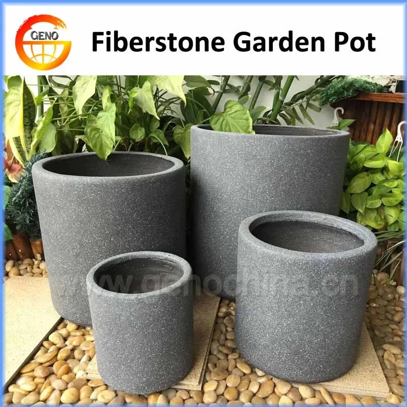 Black Cylinder Flower Pot For Garden Decoration - Buy Cylinder Flower ...