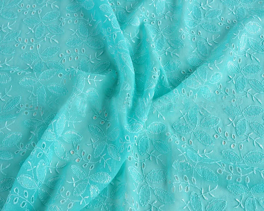 Embroidered Silk Georgette Fabric For Apparel - Buy Georgette Fabric ...