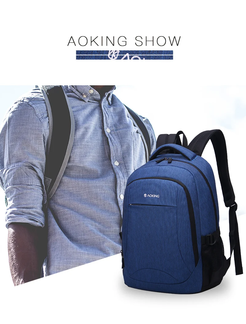 Aoking Men Backpack For 17 Inch Laptop Backpack Waterproof Travel ...